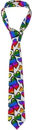 Generic Cravate Homme Coeurs Rainbow De La Fiert&eacute; Gay Confortable Cravates &Eacute;troit Cravate Pour Homme Pour F&ecirc;te Remise De Dipl&ocirc;me L&Eacute;cole