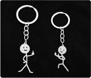 Generic Lot de 2 porte-clés pour couples ou amis. Cadeau original pour anniversaire, Saint Valentin, anniversaire. Porte-clés à emboîter. Porte-clés original.