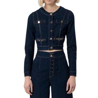 Fracomina Cropped Denim Jacket - - Jackets - Damen - Blau - L