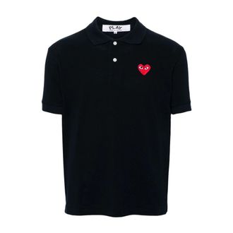Comme Des Gar&ccedil;ons Heart Patch Polo - - Tops - Damen - Blau - L