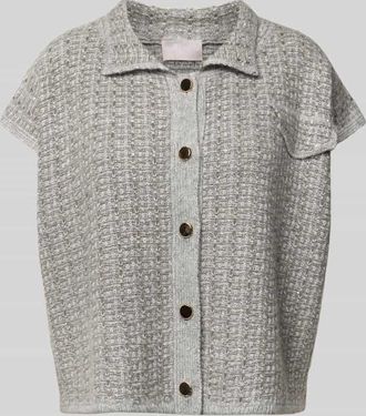 Hemisphere Strickjacke aus Kaschmir-Seide-Mix in kurzärmeligem Design