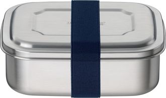 Thermocaf&eacute; by Thermos TC SANDWICH BOX saphire blue 0,80l, Brotdose aus Edelstahl mit Textilband, Pausenbrot f&uuml;r Uni, Schule und B&uuml;ro, sp&uuml;lmaschinenfest und BPA-frei