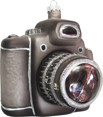 Krebs Glas Lauscha Weihnachtsdekoration/Christbaumschmuck aus Glas - Weihnachtsbaumanhänger - Motiv: Kamera - Größe: ca. 9 cm