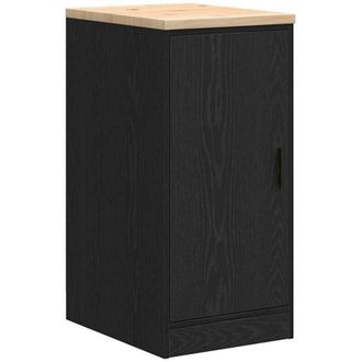 vidaXL Garagen-Aufbewahrungsschrank Schwarz Massivholz Kiefer vidaXL