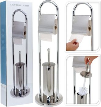 AM Set mit Toilettenbürste und Toilettenpapierhalter