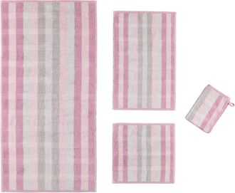 CawÖ Handtücher Noblesse Interior Streifen 1081 Rose - 22