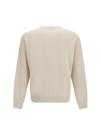 Kenzo Mens Tulip Wool And Cotton Sweater Off White