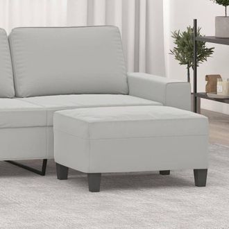 vidaXL Repose-pied Gris clair 70x55x41 cm Tissu microfibre Vidaxl