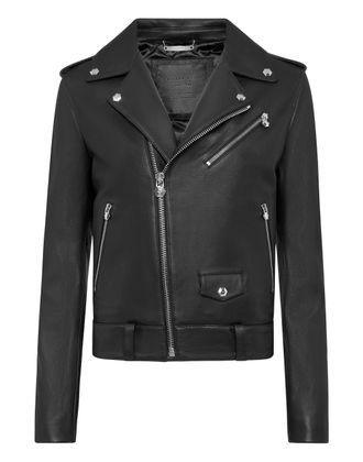 Philipp Plein Leder Biker-Jacke