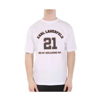 Karl Lagerfeld Homme, Tops, Blanc, Taille: L Logo T-Shirt