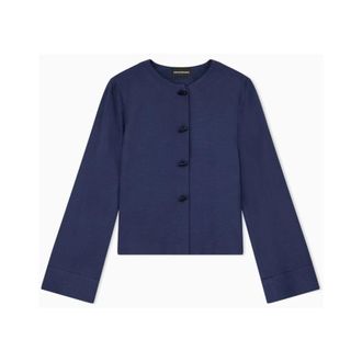 Emporio Armani Damen, Blusen & Hemden, Blau, 2XLGr&ouml;&szlig;e