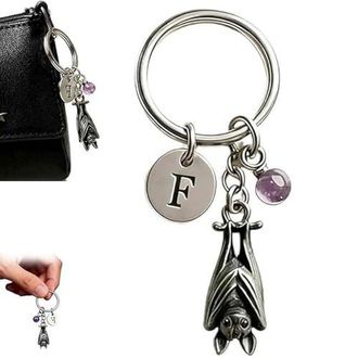 Generic Porte-cl&eacute;s inspirant chauve-souris &eacute;motionnelle en m&eacute;tal avec carte de motivation - Porte-cl&eacute;s effrayant attentionn&eacute; pour les amis, la famille et un u
