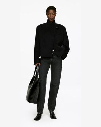 Arket Jacke Aus Wolle Und Alpakawolle -Schwarz