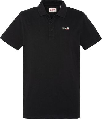 Schott NYC Herren Pscasual Poloshirt, Schwarz, XXL