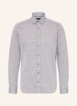 Strokesman's Strokesmans Hemd Regular Fit Mit Leinen gruen