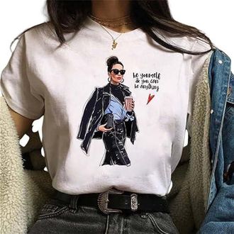 Keephen Chic Mode Filles Impression 3D T-Shirts pour Femmes Casual &Eacute;t&eacute; Manches Courtes Col Ras du Cou Pullover Blouse Tops