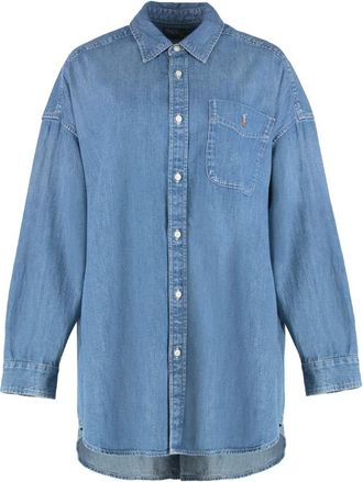 Polo Ralph Lauren Femme, Blouses et Chemises, Bleu, Taille: 42 FR Chemise en jean oversize