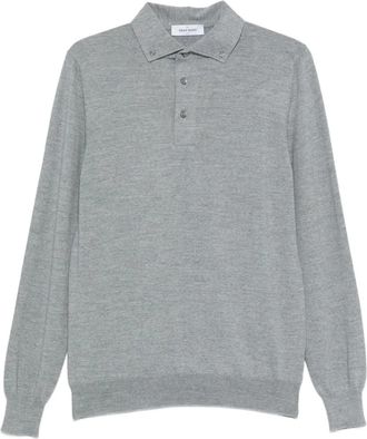 Gran Sasso Langärmeliges Poloshirt - Grau