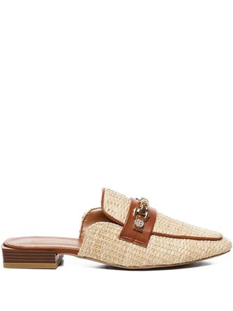 V° 73 mules Esther à design tissé - Tons neutres