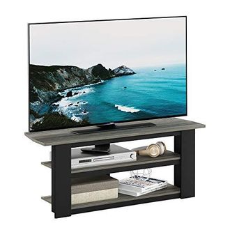 Furinno TV entertainment Center, French Oak Grey, Taille Unique, Bois dense, One Size