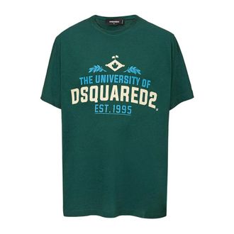 Dsquared2 Baumwoll-T-Shirt - - Tops - Herren - Gr&uuml;n - S