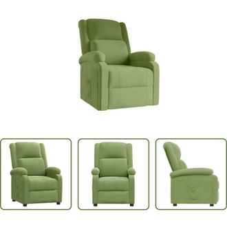 vidaXL Sitzsessel - Relaxsessel Hellgr&uuml;n Samt