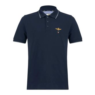 Aeronautica Homme, Tops, Bleu, Taille: 2XL Piqu&eacute; Cotton Polo 261Po1308Up00082
