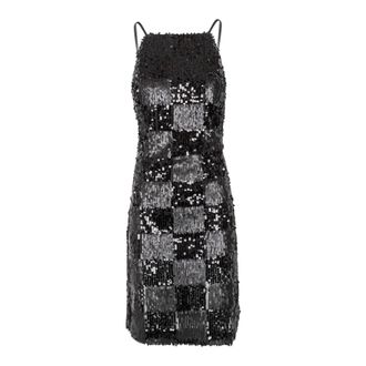 Mauro Grifoni Pailletten Kreuzr&uuml;cken Kleid - - Dresses - Damen - Schwarzk - XS