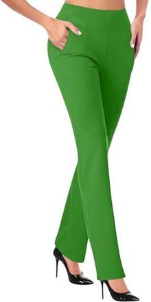 Generic Pantalon habill&eacute; extensible et droit pour femme avec grande taille standard pour le travail, les affaires et le yoga, GN1., XXL