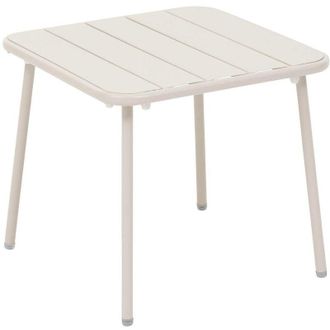 Hesperide Hesperide - Quadratischer Garten-Beistelltisch phuket Lehmfarben - 45 x 45 x 41 cm - Epoxidbeschichteter Stahl - Hespéride