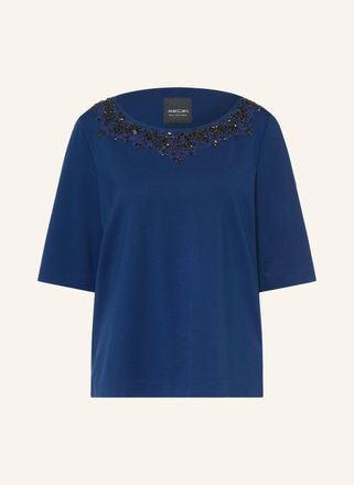 Marc Cain Shirt Mit 3/4-Arm Und Schmucksteinen blau