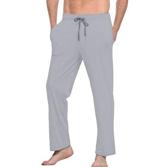 Generic Pantalon de loisirs baggy pour homme - S&eacute;chage rapide - Pantalon de surv&ecirc;tement &eacute;l&eacute;gant - Taille &eacute;lastique avec cordon de serrage et poches - Conforta