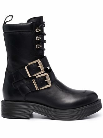 Love Moschino bottes &agrave; fermetures &agrave; boucles - Noir