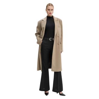 Iro Gekn&ouml;epfter Zweireihiger Mantel - - Coats - Damen - Beige - L