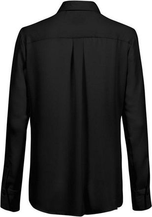 Greiff Langarmbluse Greiff CHIFFON Damen Chiffon-Bluse Langarm Kent Regular Schwarz