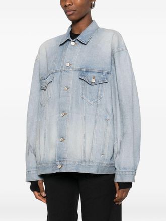Balenciaga Oversized Denim Jacket - Light Blue