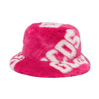 GCDS Faux Fur Bucket Hat - - Accessories - Damen - Rosa - S