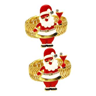 Milisten Vorhanghalter aus Aluminium 2 St&uuml;ck mit Metallfeder Weihnachtsmotiv Raffhalter f&uuml;r Wohnzimmer und B&uuml;ro Dekorative Fensterdeko f&uuml;r Gardinenbefestigung