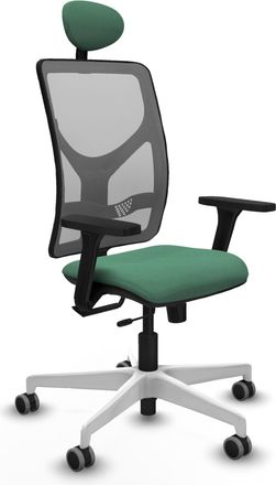 Piqueras y Crespo Stuhl f&uuml;r Sicherheitsh&uuml;tten mit 3D-Armen, h&ouml;henverstellbarer Lendenwirbelst&uuml;tze und festem Kopfteil, ausgestattet mit Syncro/Traslack und Schneidescha