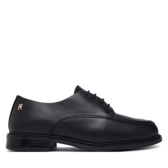 Tommy Hilfiger Oxford Schuhe Tommy Hilfiger Classoc Leather Derby FW0FW09487 Schwarz