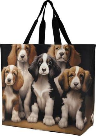 Generic Chiens Mignons Sac Courses L&eacute;ger Sacs De Courses Grand Sac &Agrave; Bandouli&egrave;re Pour Shopping Voyage Travail