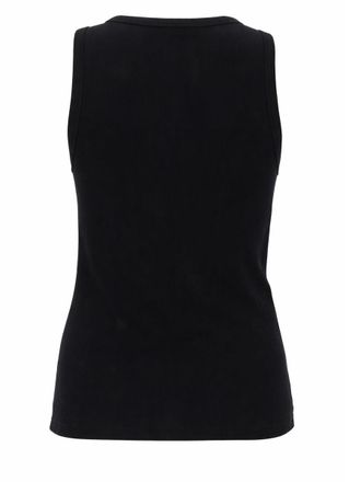 Paco Rabanne Metal Piercing Detail Cotton Top - Black