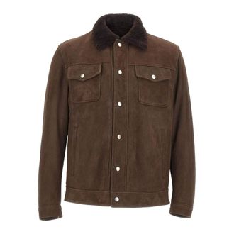 Barba Homme, Vestes, Brun, Taille: 2XL Colt Leather Jacket