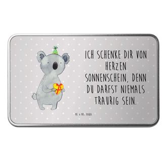 Mr. & Mrs. Panda Metalldose rechteckig Koala Geschenk - Blechdose, Vorratsbox, Aufbewahrungsbox, Geburtstag, Keksdose, Aluminiumdose, Container