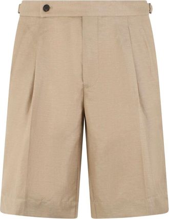Slowear Slowear, Homme, Shorts, Beige, Taille: XL Bermuda en laine et lin