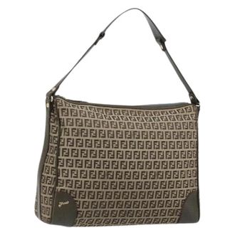 Fendi Pre-owned Zucchino Schultertasche - - Pre-owned - Damen - Braun - ONE SIZE