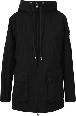 Moncler Femme, Vestes, Noir, Taille: 36 FR Leandro Hooded Parka