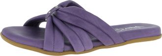 Andrea Conti Damen Pantolette Flacher Slipper, lila, 36 EU