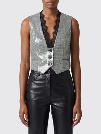 Ermanno Scervino Gilet de tailleur en pied-de-poule avec dentelle et sequins