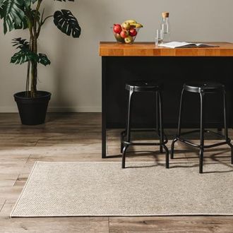 benuta Basic Tapis Ext&eacute;rieur & Int&eacute;rieur Iowa - Taupe 80x300 cm - Look Jute Boho - R&eacute;sistant UV - pour Balcon, terrasse, Jardin, Cuisine, Salon - Durable, Ro